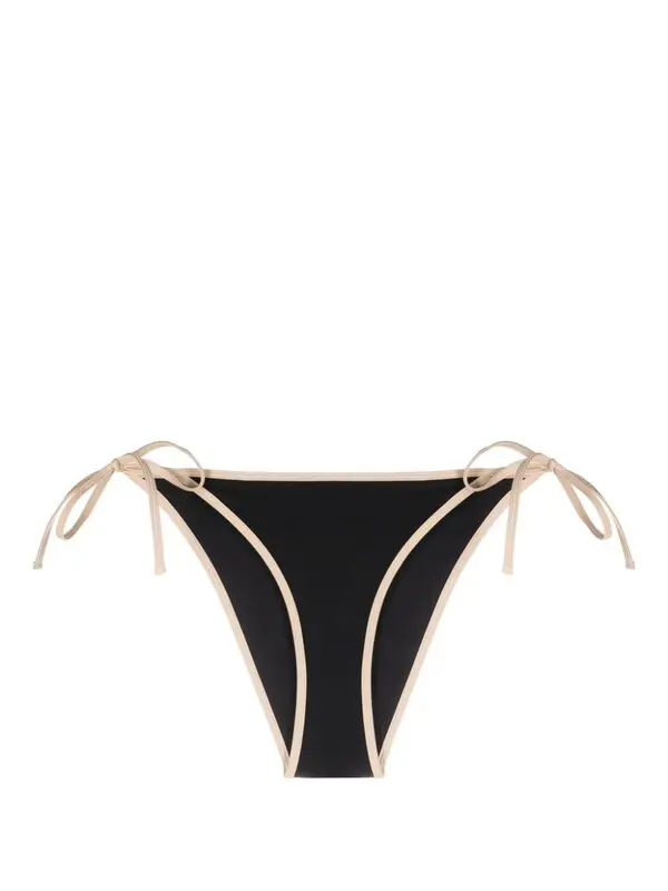 TOTEME Stripe Tie Bikini Bottoms - Black