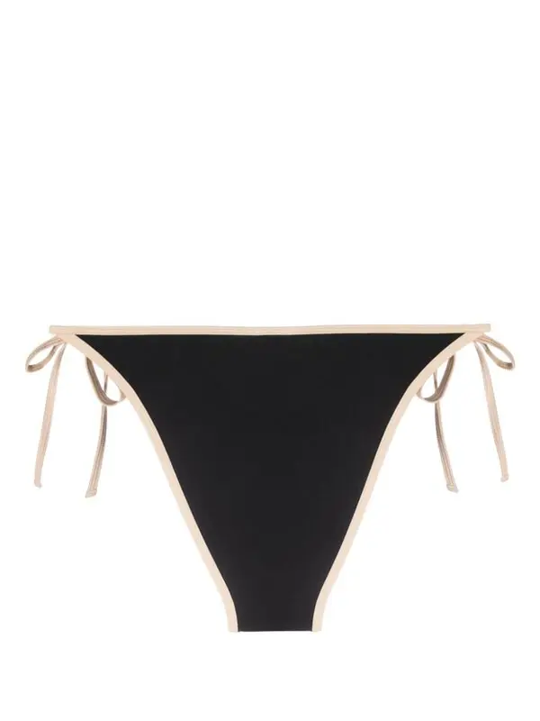 TOTEME Stripe Tie Bikini Bottoms - Black