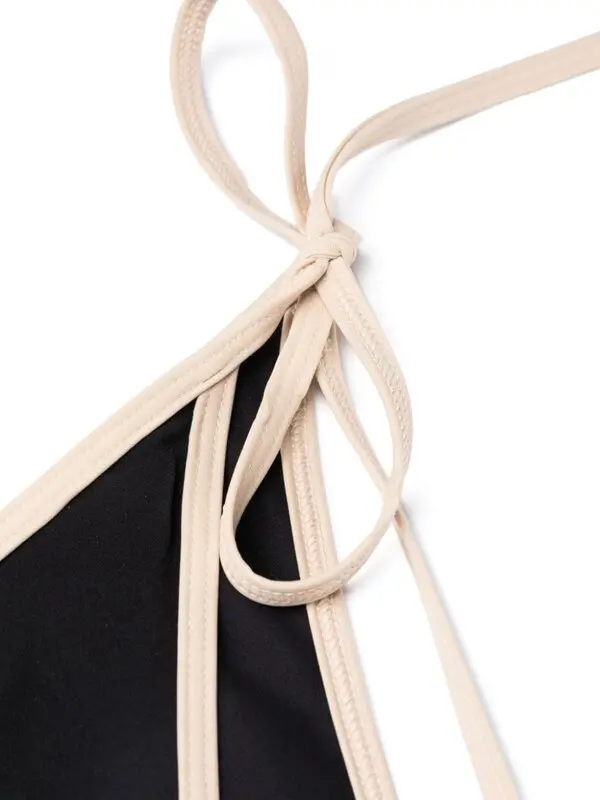 TOTEME Stripe Tie Bikini Bottoms - Black