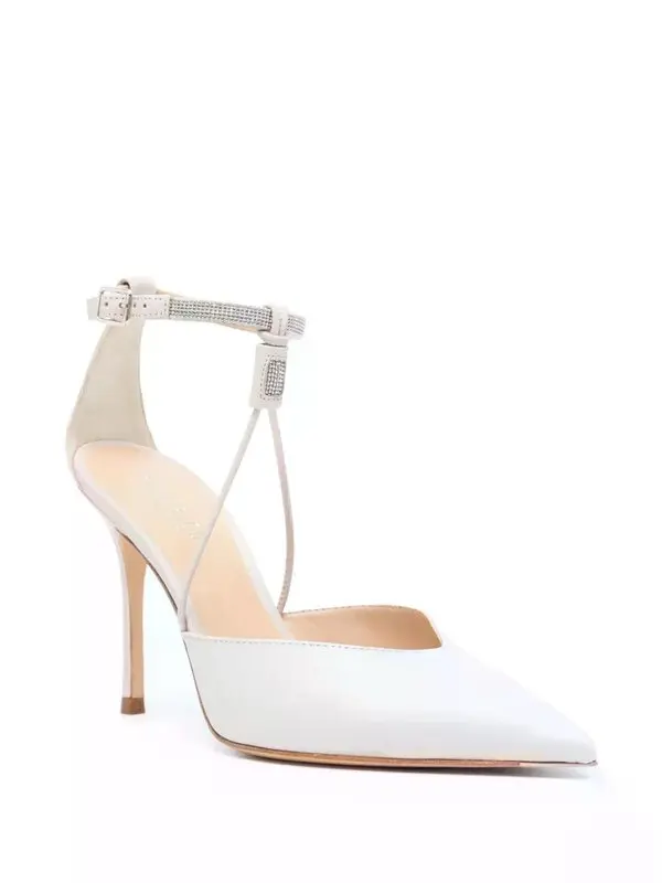Peserico Rhinestone-embellished Leather Pumps - Neutrals