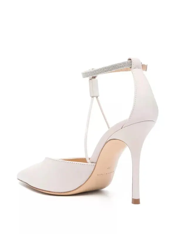 Peserico Rhinestone-embellished Leather Pumps - Neutrals