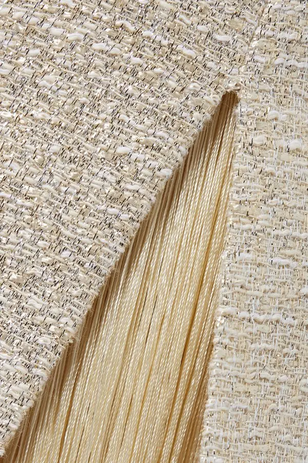 Adam Lippes Fringed Tweed Maxi Dress