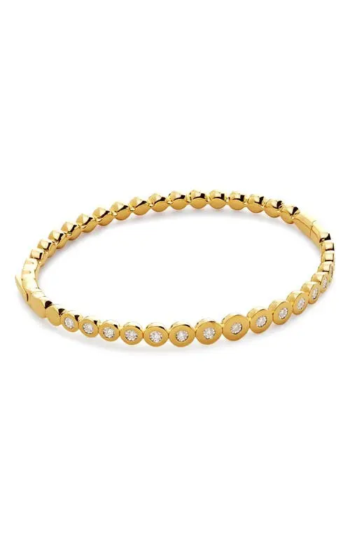 Monica Vinader Lab-created Diamond Bangle - 18k Gold Vermeil