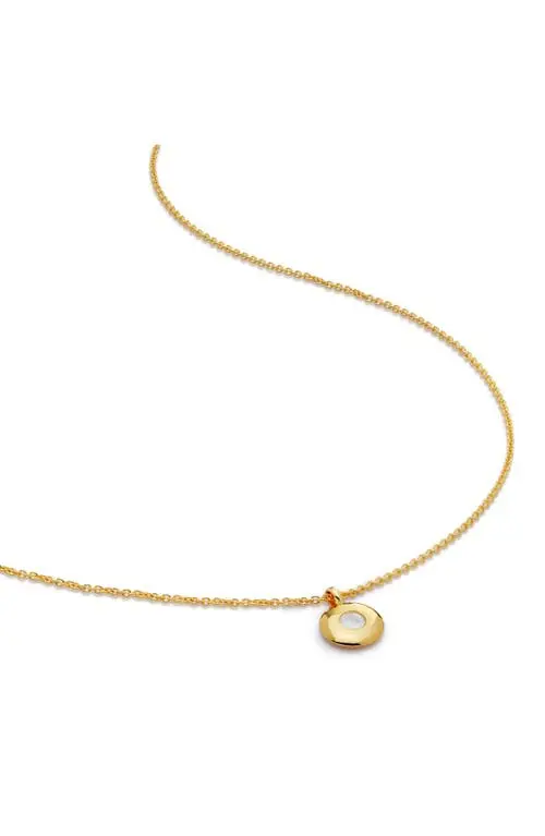 Monica Vinader June Birthstone Moonstone Pendant Necklace - 18k Gold Vermeil/june