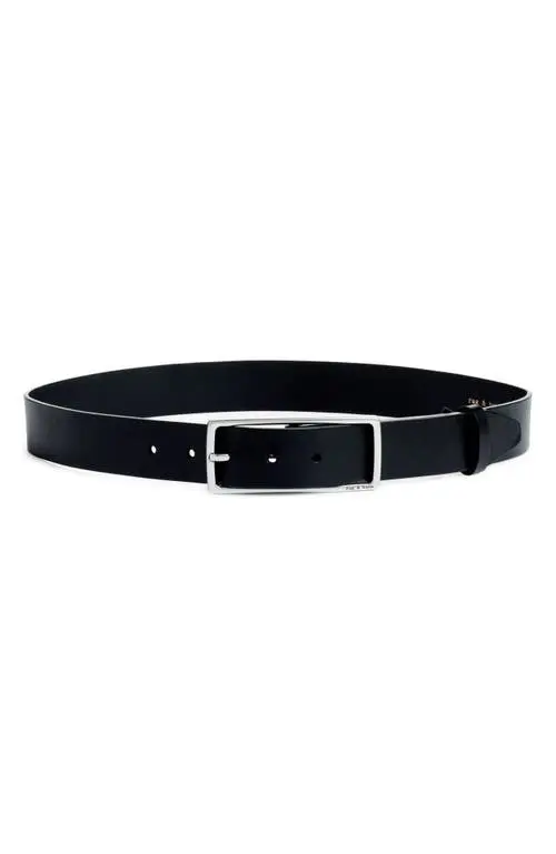Rag & Bone Rebound Leather Belt - Blk/silver