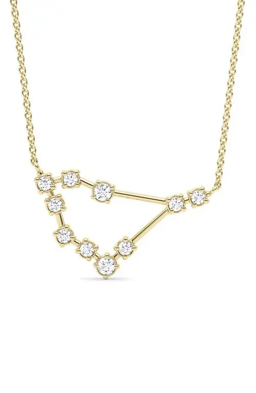 HAUTECARAT Capricorn Constellation Lab-created Diamond Necklace - 18k Yellow Gold
