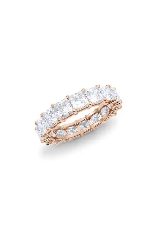HAUTECARAT Princess Lab-created Diamond Eternity Ring - 18k Rose Gold