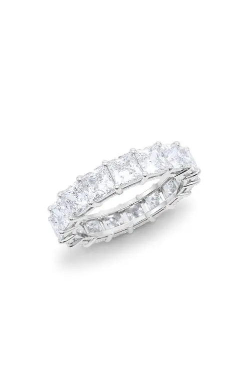 HAUTECARAT Princess Lab-created Diamond Eternity Ring - 18k White Gold