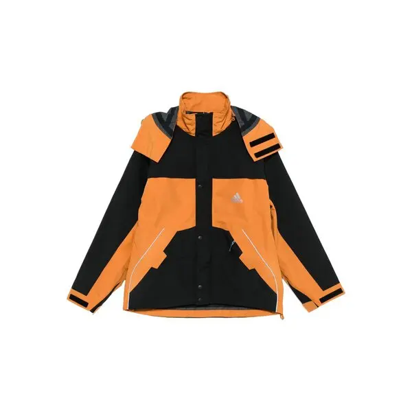 Adidas Jacket With Reflective Trim - Orange