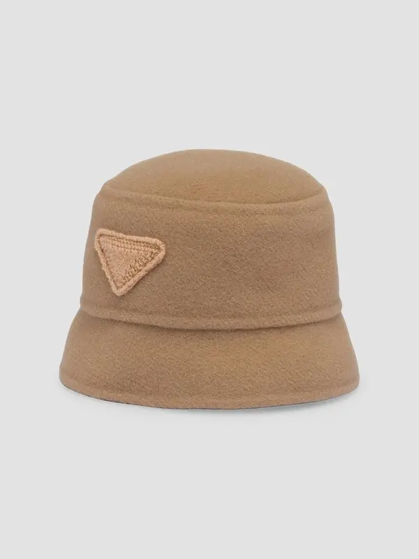 Prada Velour Cloth Bucket Hat - Brown