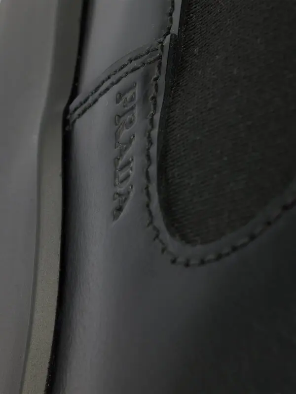 Prada Brushed Leather Chelsea Boots