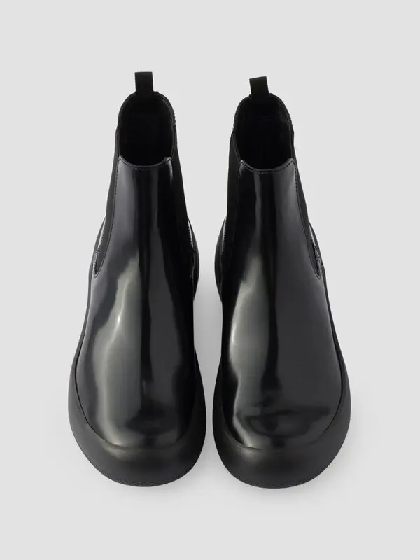 Prada Brushed Leather Chelsea Boots