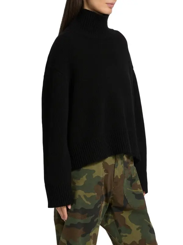 NILI LOTAN Omaria Wool Turtleneck Sweater - Black