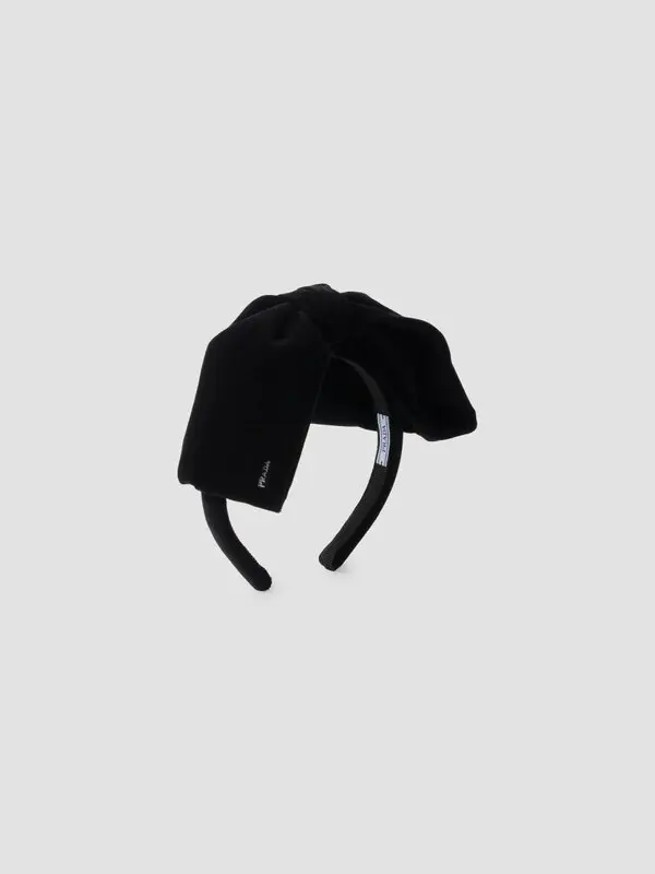 Prada Velvet Headband - Ebony
