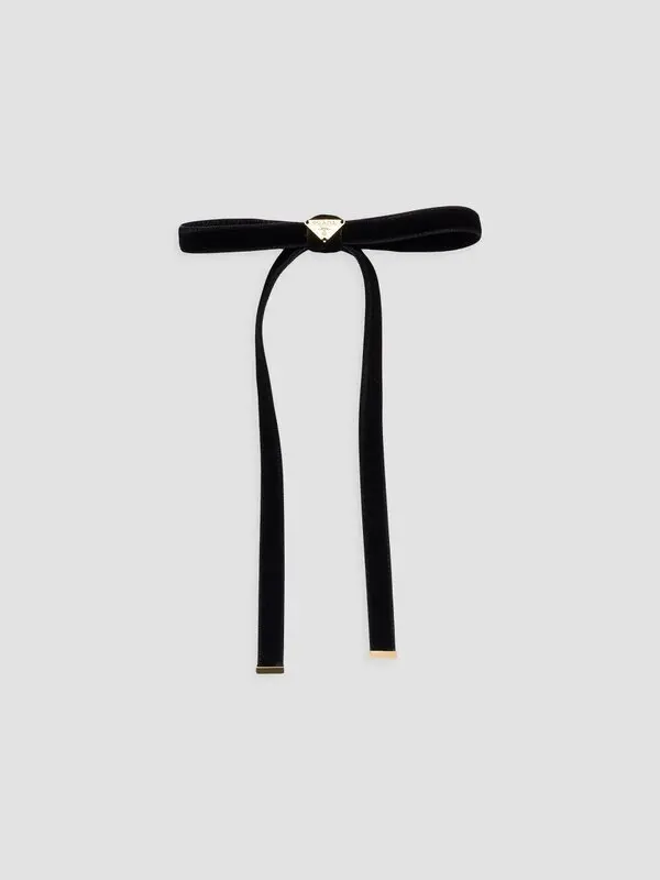 Prada Velvet Hair Clip - Black