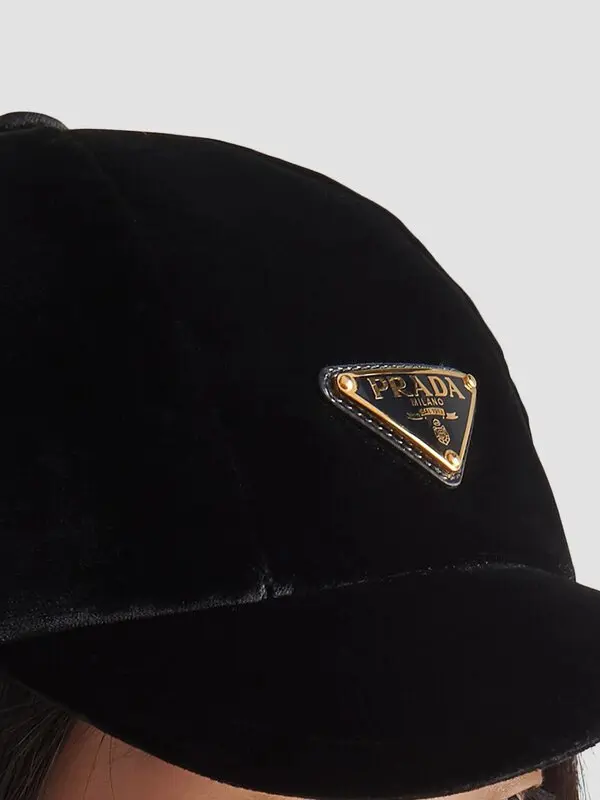 Prada Velvet Baseball Cap