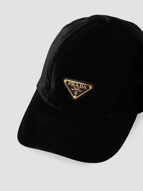 Prada Velvet Baseball Cap