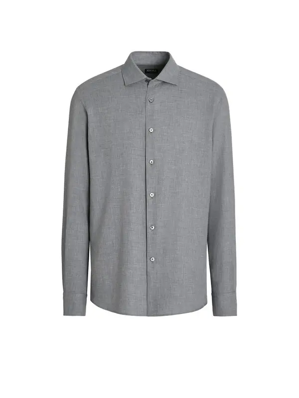 Zegna Cashco Shirt - Grey Mélange
