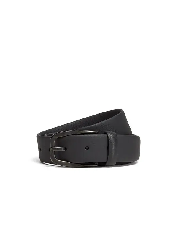 Zegna Leather Belt - Black