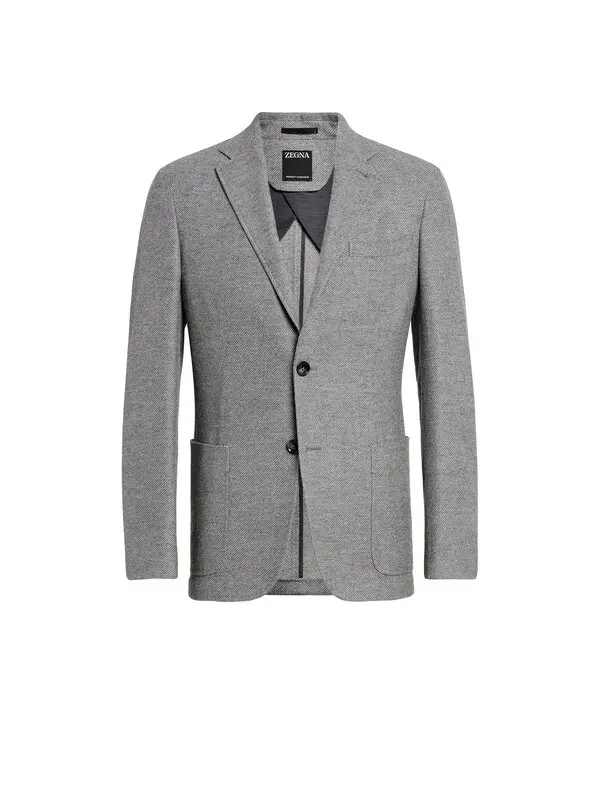 Zegna Trofeo Cashmere Shirt Jacket - Grey Mélange
