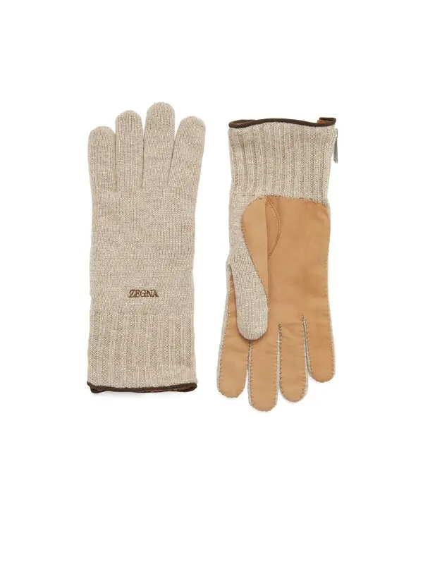 Zegna Oasi Cashmere Gloves - Beige