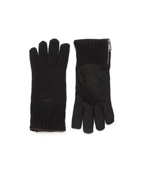 Zegna Oasi Cashmere Gloves - Black