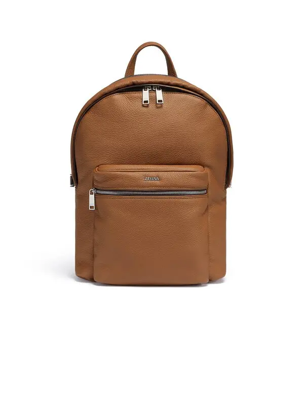 Zegna Deerskin Hoodie Backpack - Foliage