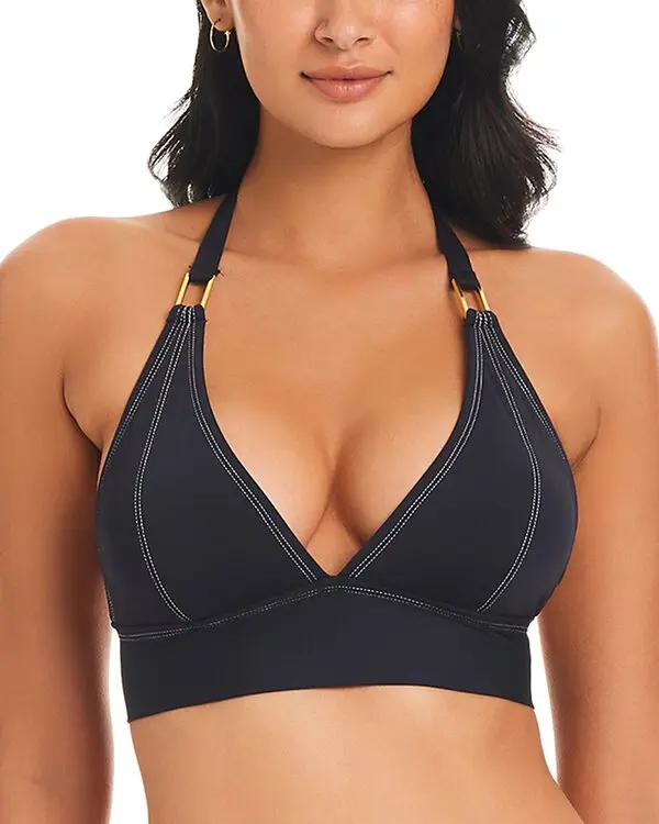 Bleu Rod Beattie Halter Bikini Top - Black