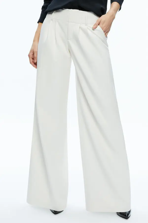 Alice + Olivia Anders Vegan Leather Low Rise Pants