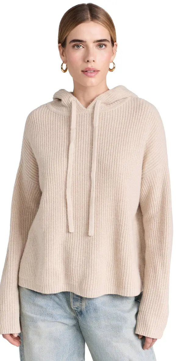 Jenni Kayne Cashmere Fisherman Hoodie - Oatmeal