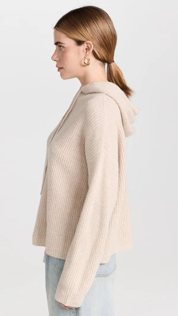 Jenni Kayne Cashmere Fisherman Hoodie - Oatmeal
