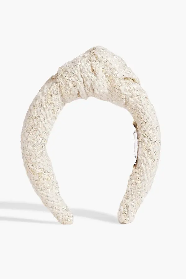 Eugenia Kim Knotted Embellished Tweed And Tinsel Headband In  display picture 2