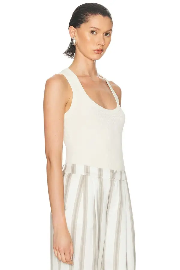 Matteau Ribbed Tank Top - Ecru