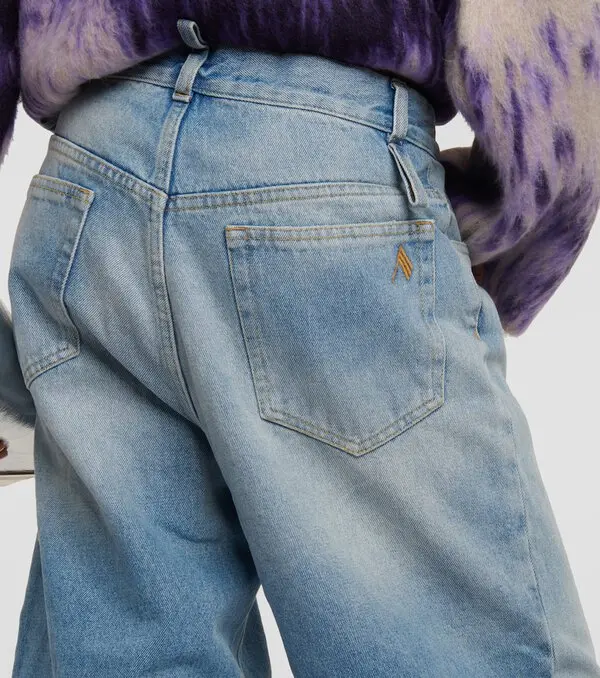 Attico Low-rise Wide-leg Jeans - Blue