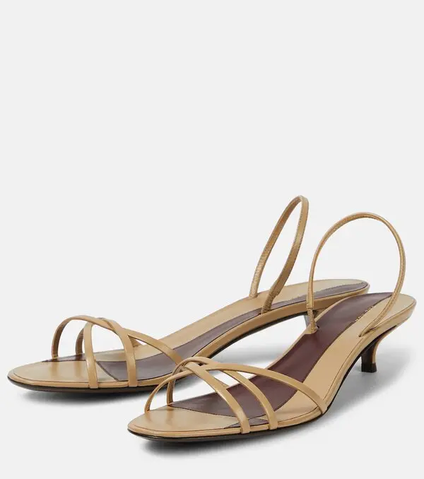 THE ROW Harlow 35 Leather Slingback Sandals