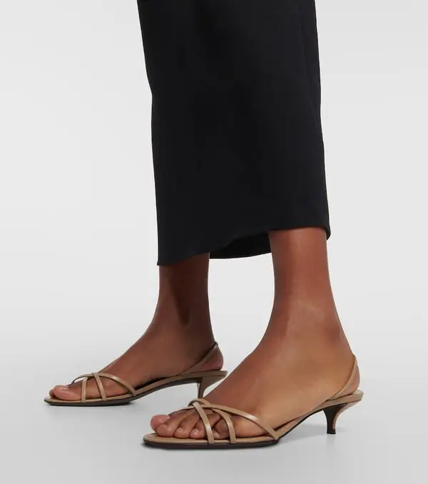 THE ROW Harlow 35 Leather Slingback Sandals