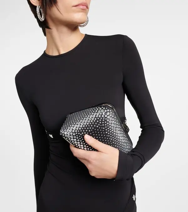 Attico Midnight Mini Embellished Clutch - Black