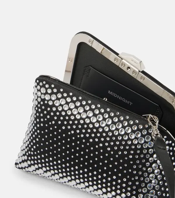 Attico Midnight Mini Embellished Clutch - Black