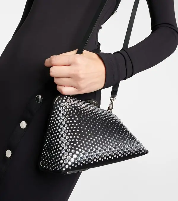 Attico Midnight Mini Embellished Clutch - Black