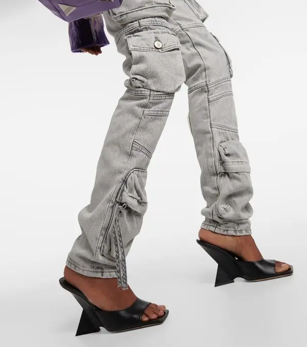 Attico Cheope Leather Mules