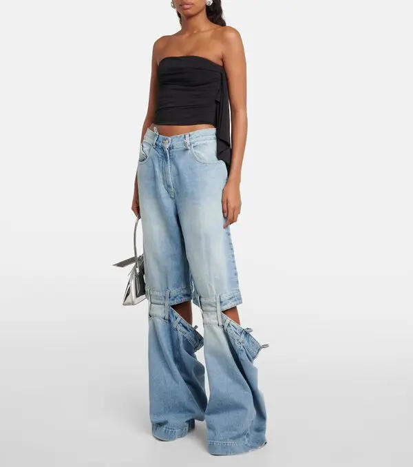 Attico Embellished Off-the-shoulder Top