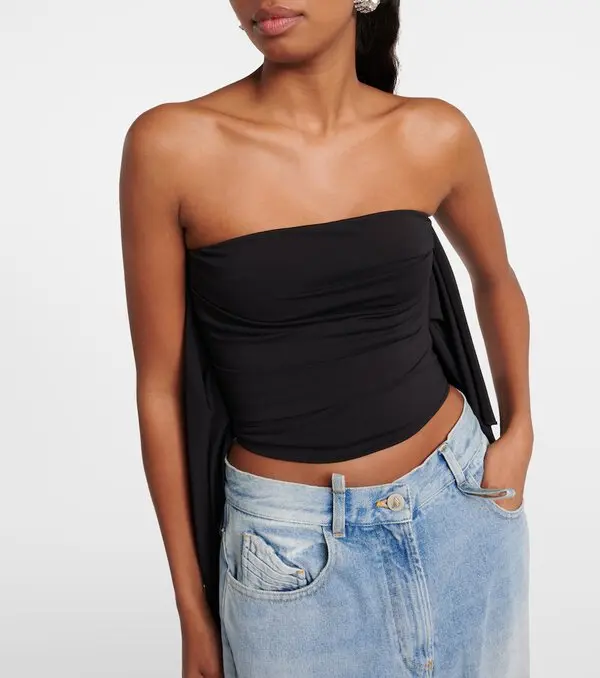 Attico Embellished Off-the-shoulder Top