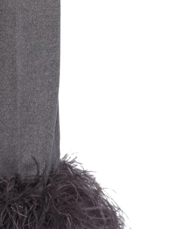 Prada Feather-trim Cashmere Trousers