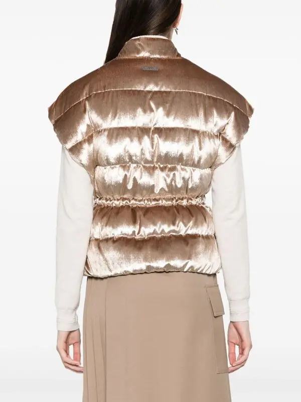 Peserico Velvet-effect Padded Gilet