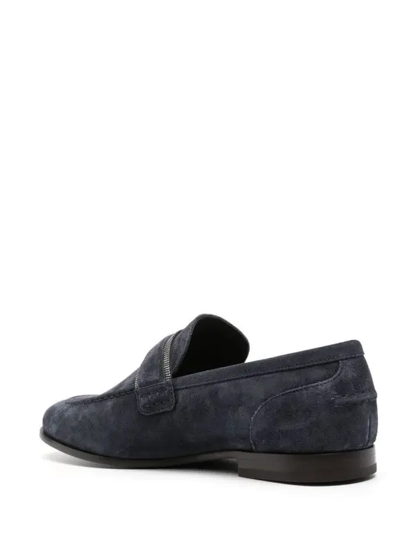Brunello Cucinelli Monili Bead-embellished Suede Loafers