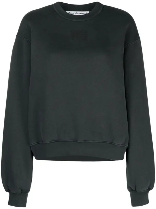 Alexander Wang Logo-embossed Sweatshirt - Grey