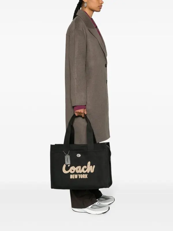 COACH Logo-embroidered Canvas Tote Bag