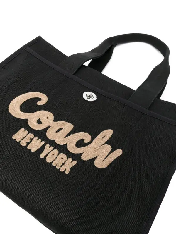 COACH Logo-embroidered Canvas Tote Bag