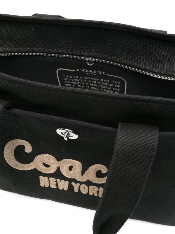 COACH Logo-embroidered Canvas Tote Bag