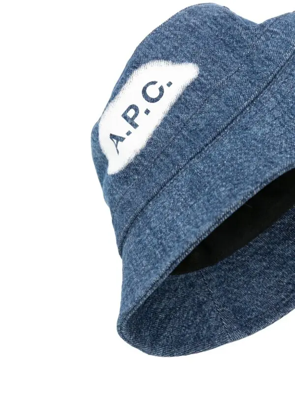 A.p.c. Logo Denim Bucket Hat